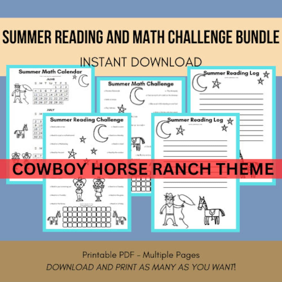 Summer Reading and Math Challenge Bundle, Summer Planner, Prevent ...