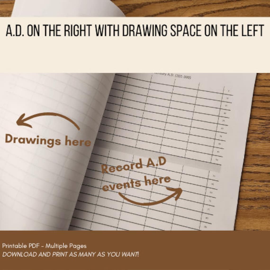 Book of Centuries Printable, Charlotte Mason Inspired Printable ...