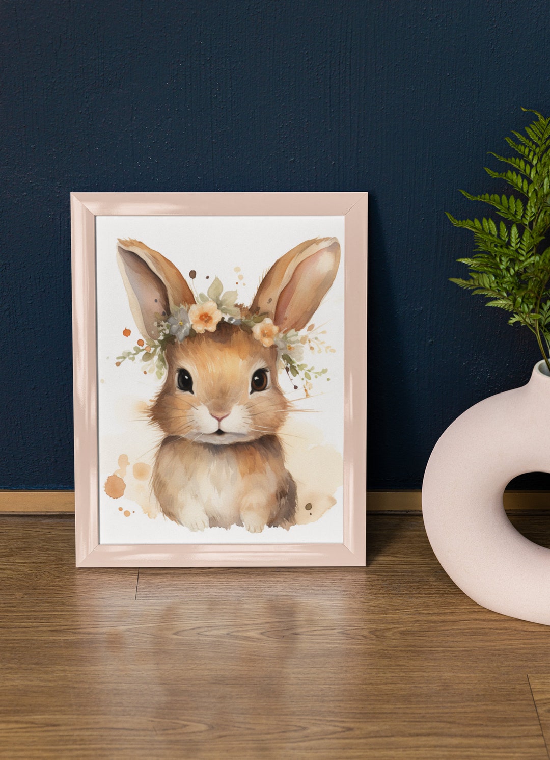 Rabbit Picture, Rabbit Wall Art, Cute Animal Wall Art for Kids Room ...