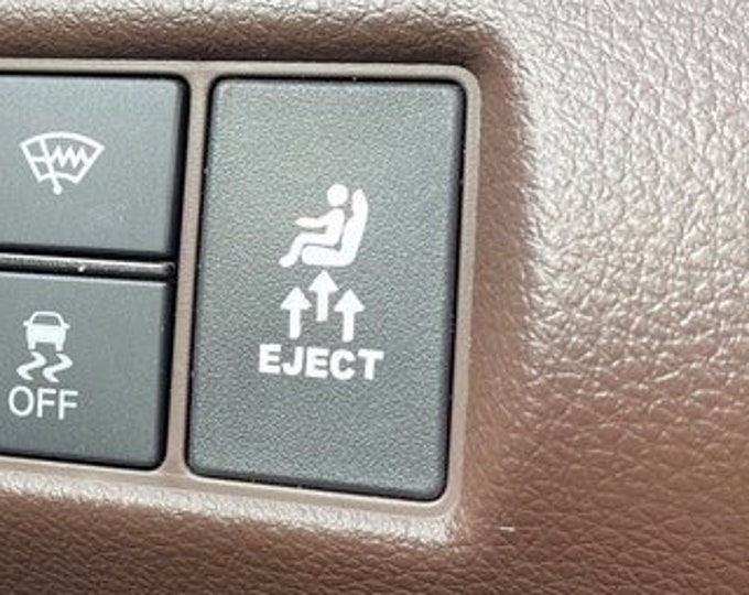 Blank Car Button Decal, Eject Passenger Button Decal, Blank Buttons ...