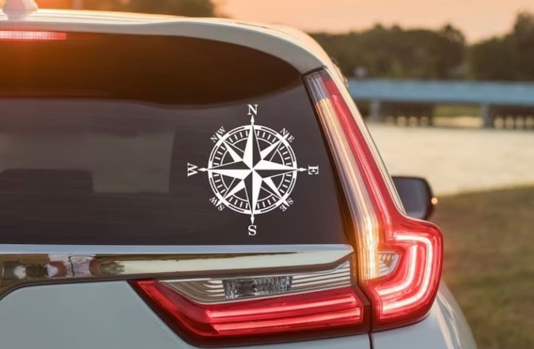 Compass Decal | Car Decal | | Laptop Stickers - Etsy