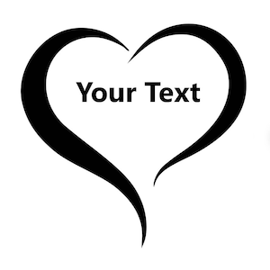 Heart With Name Decal | Custom Decal | Car Decal | Laptop ...