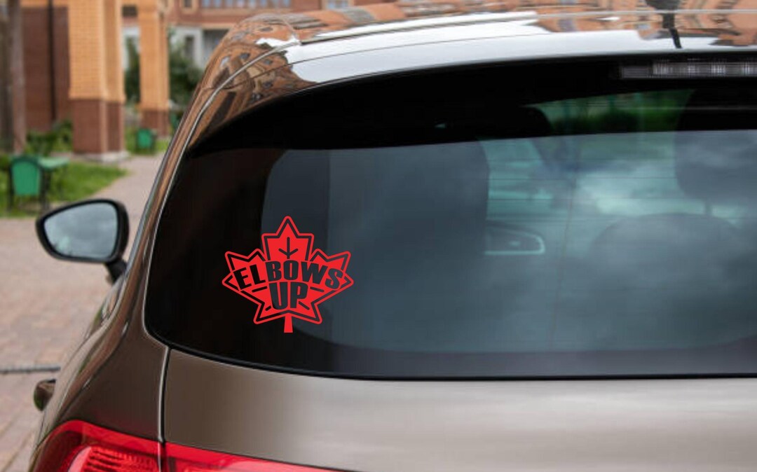 Show Your Canadian Spirit With an Elbows up Maple Leaf Decal Small ...