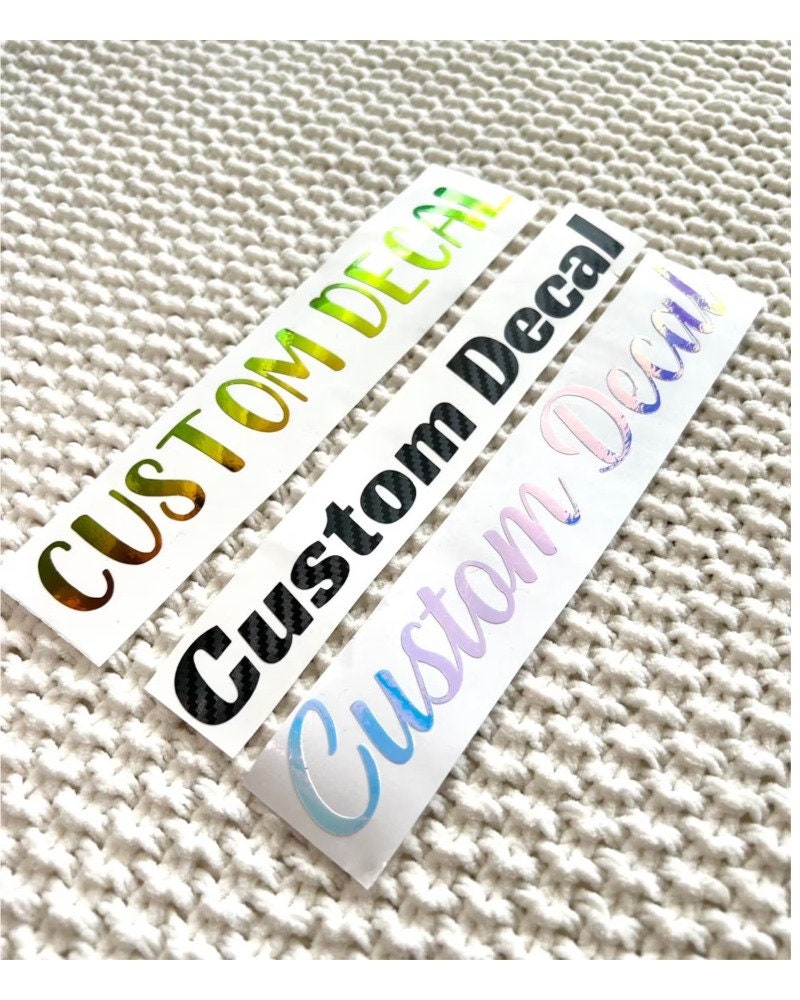 Custom Vinyl Decal Personalized Car Decal Carbon Fiber - Etsy