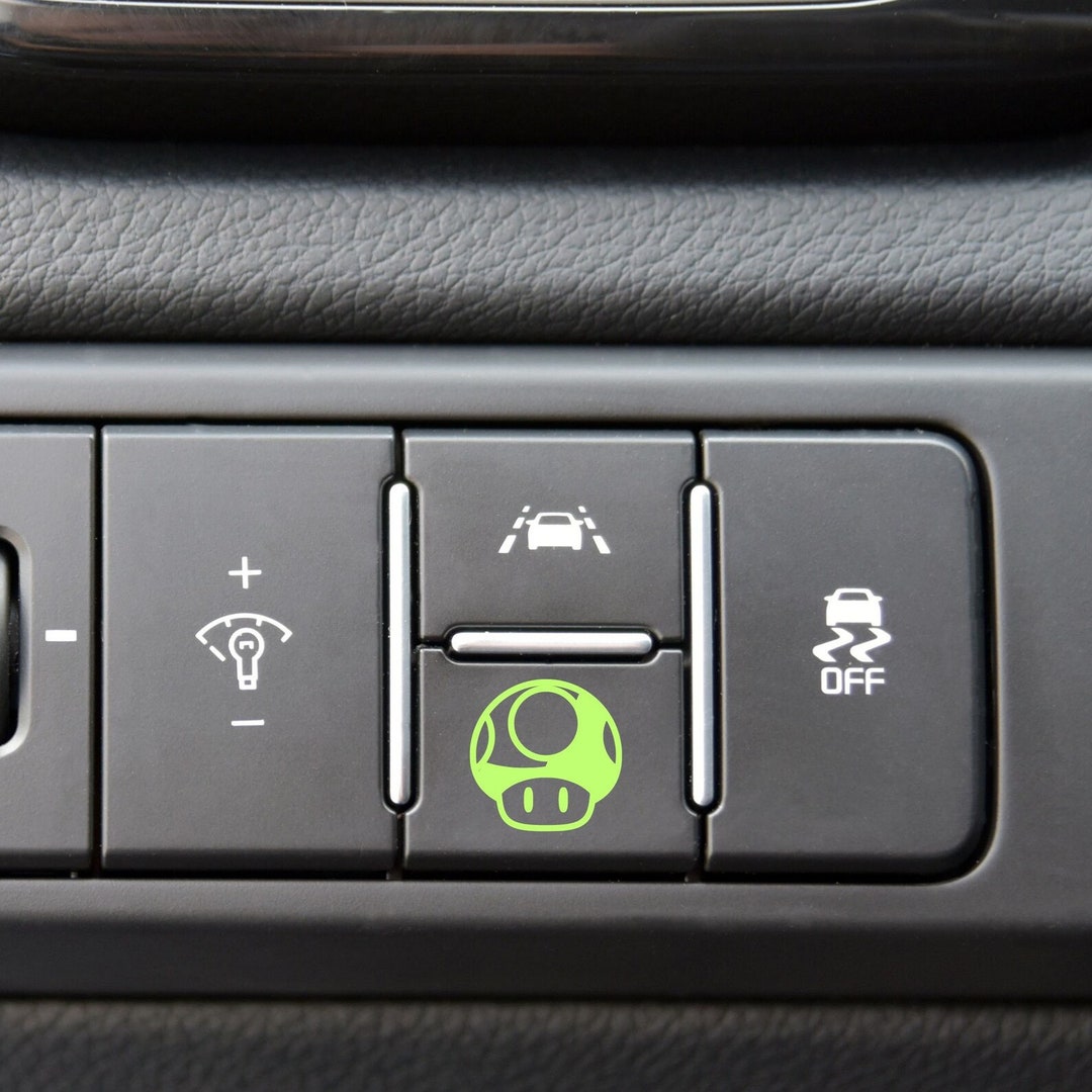 Car Blank Button Stickers | Mushroom Retro | Car Stickers - Etsy