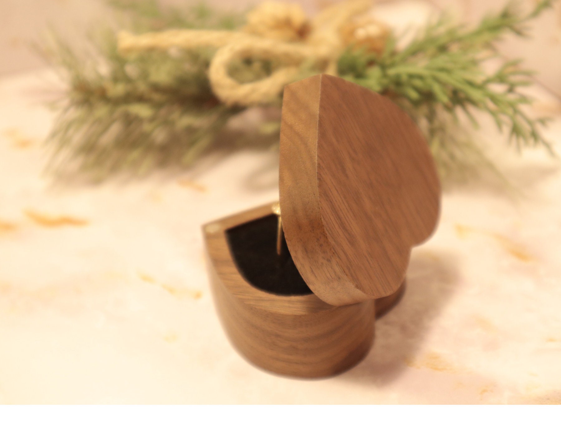 Personalized Heart Shaped Ring Box, Engraved Engagement Ring Box ...