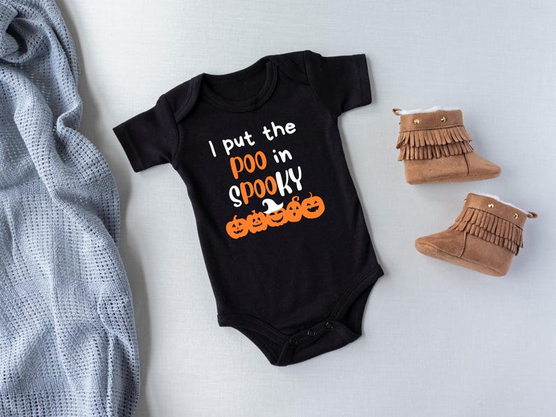 I Put the POO in Spooky, Onesie, Baby Gift, Fall Onesie, Halloween ...