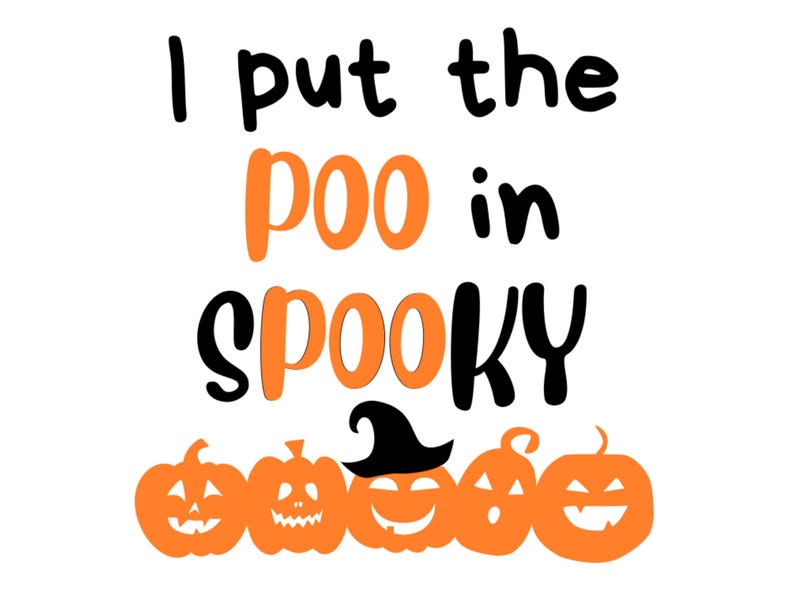 I Put the POO in Spooky, Onesie, Baby Gift, Fall Onesie, Halloween ...