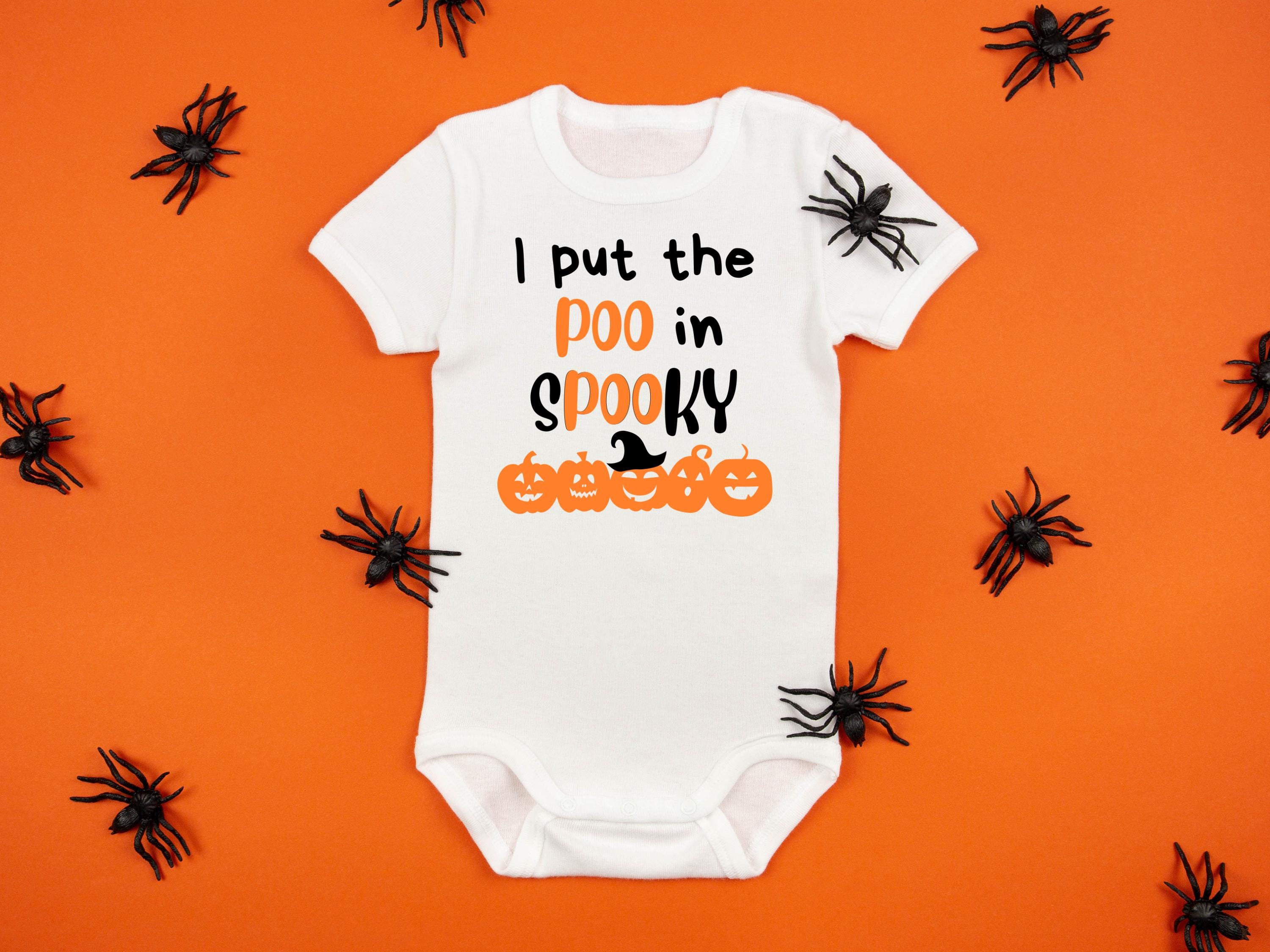 I Put the POO in Spooky, Onesie, Baby Gift, Fall Onesie, Halloween ...