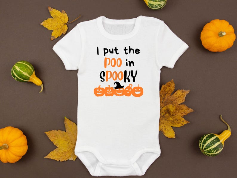 I Put the POO in Spooky, Onesie, Baby Gift, Fall Onesie, Halloween ...