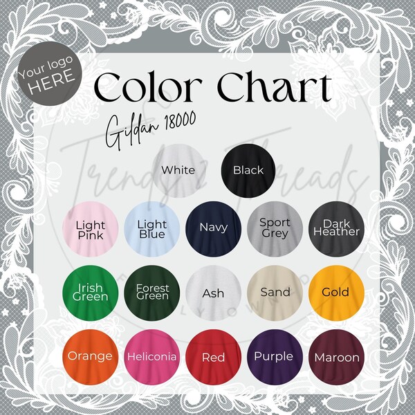 Color Chart - Etsy
