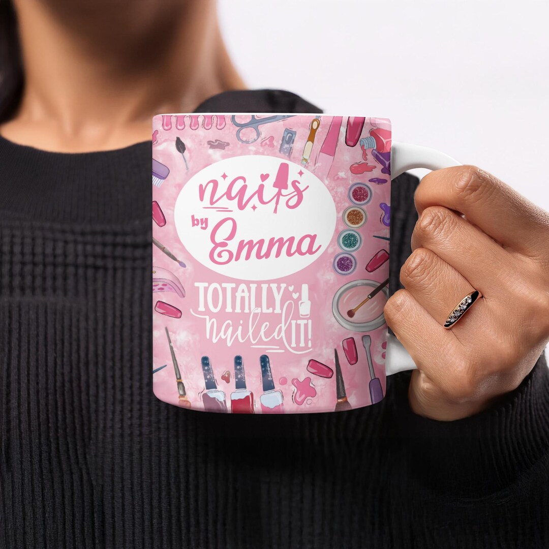 Personalized Nail Art Mug: Custom Nail Tech Gift - Etsy