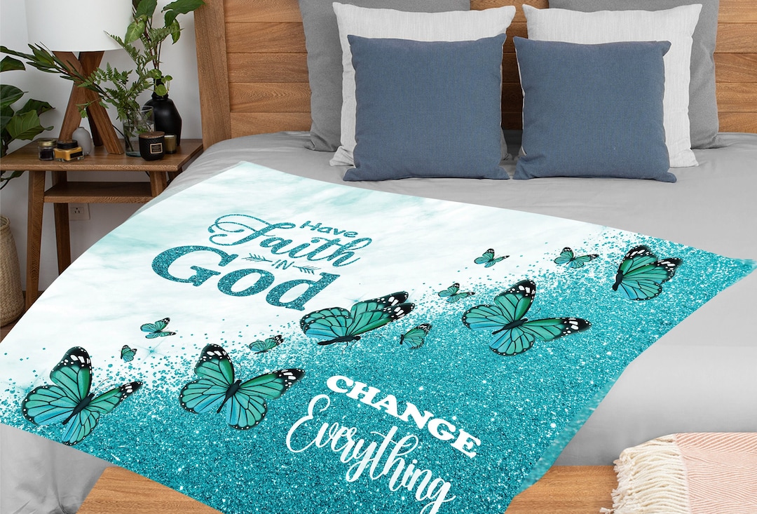 Have Faith in God Blanket Inspirational Gifts for Women Bible Christian ...