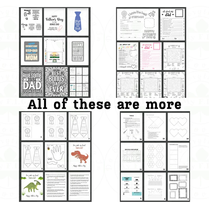 Dad Card Activity Coloring Printable All About Dad Instant Download ...