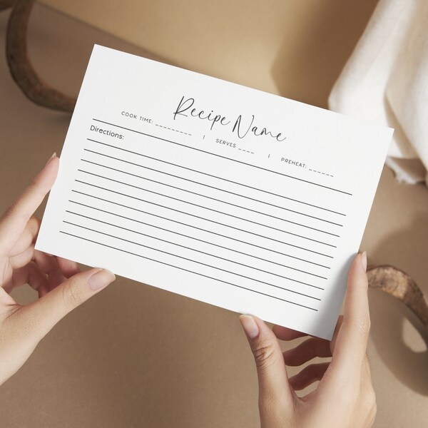 Diy Recipe Cards - Etsy