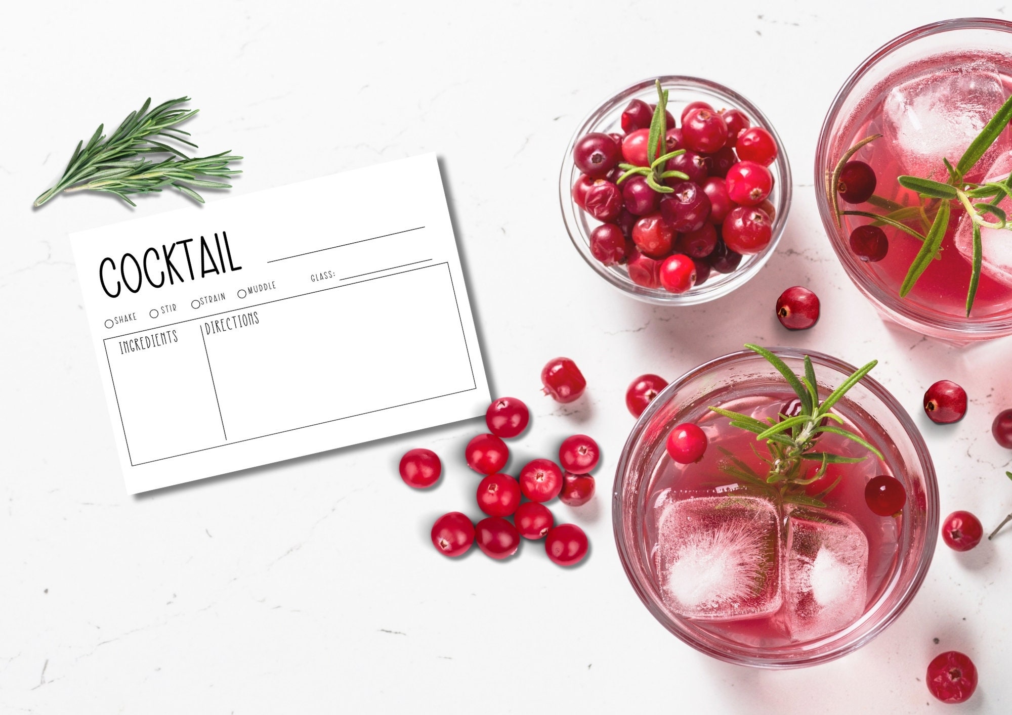 Cocktail Recipe Card Template 4x6 3x5 5x7 Signature Drink Canva Recipe ...