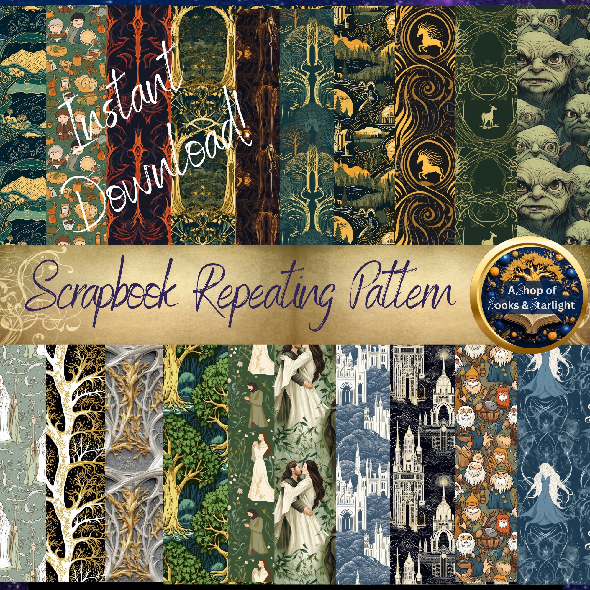 Lord of the Rings Wallpaper Lord of the Rings Repeating Pattern LOTR ...