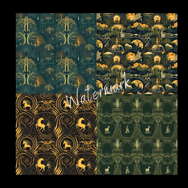 Lord of the Rings Wallpaper Lord of the Rings Repeating Pattern LOTR ...