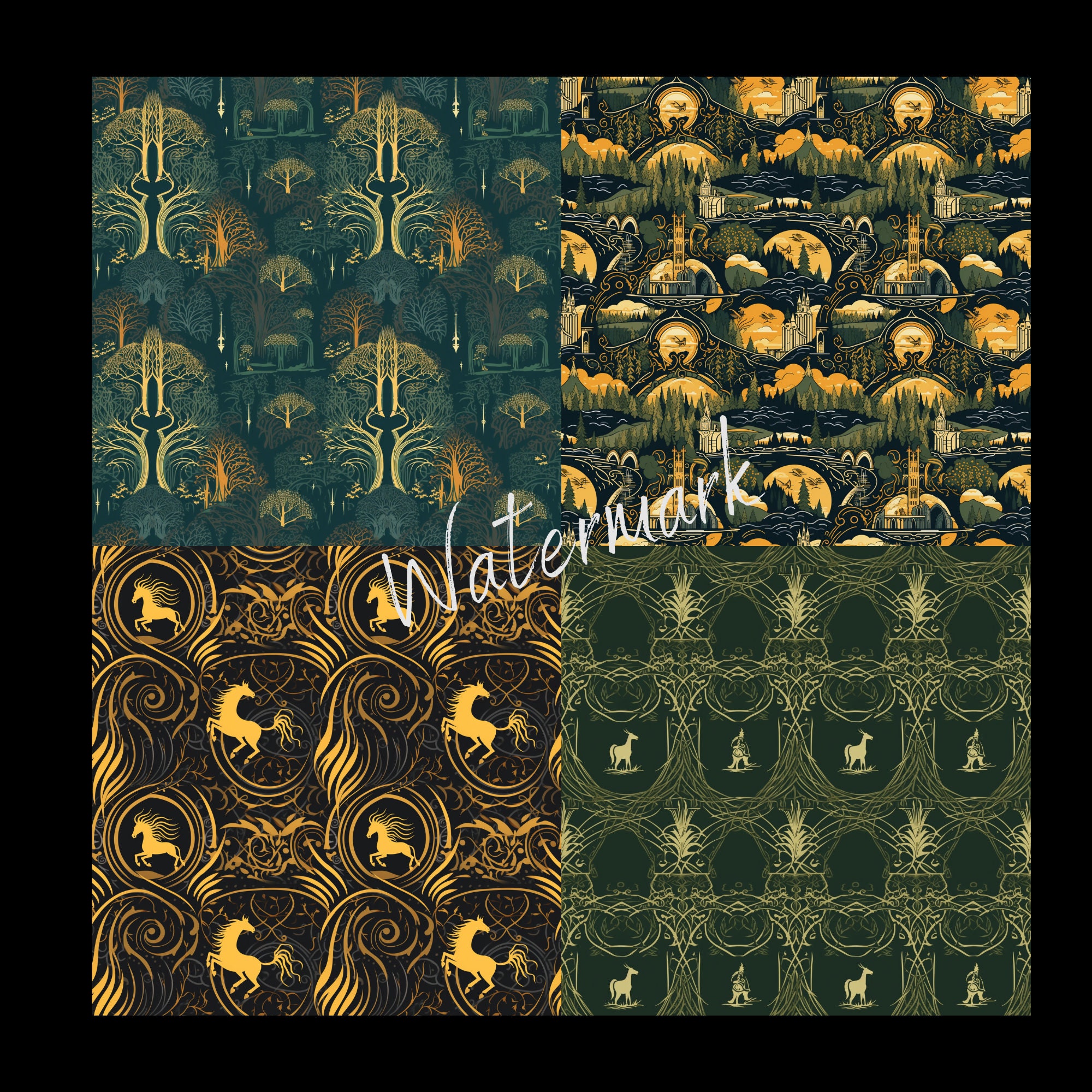 Lord of the Rings Wallpaper Lord of the Rings Repeating Pattern LOTR ...