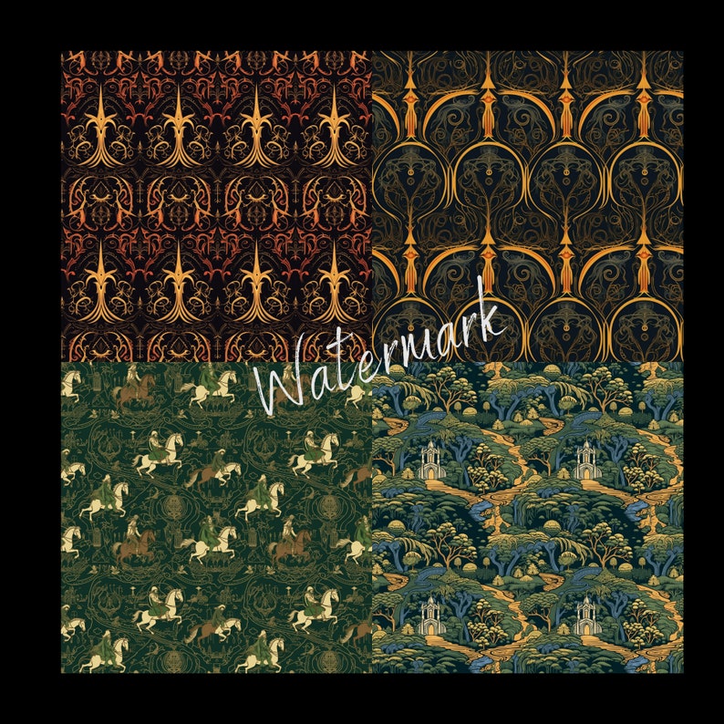 Lord of the Rings Wallpaper Lord of the Rings Repeating Pattern LOTR ...