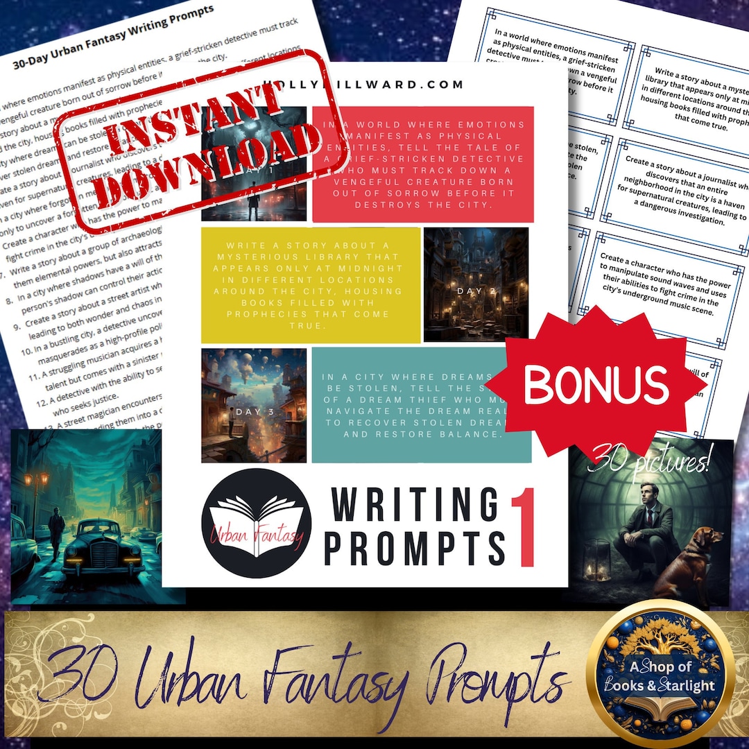 Urban Fantasy Writing Prompts for Aspiring Authors Writing Practice ...