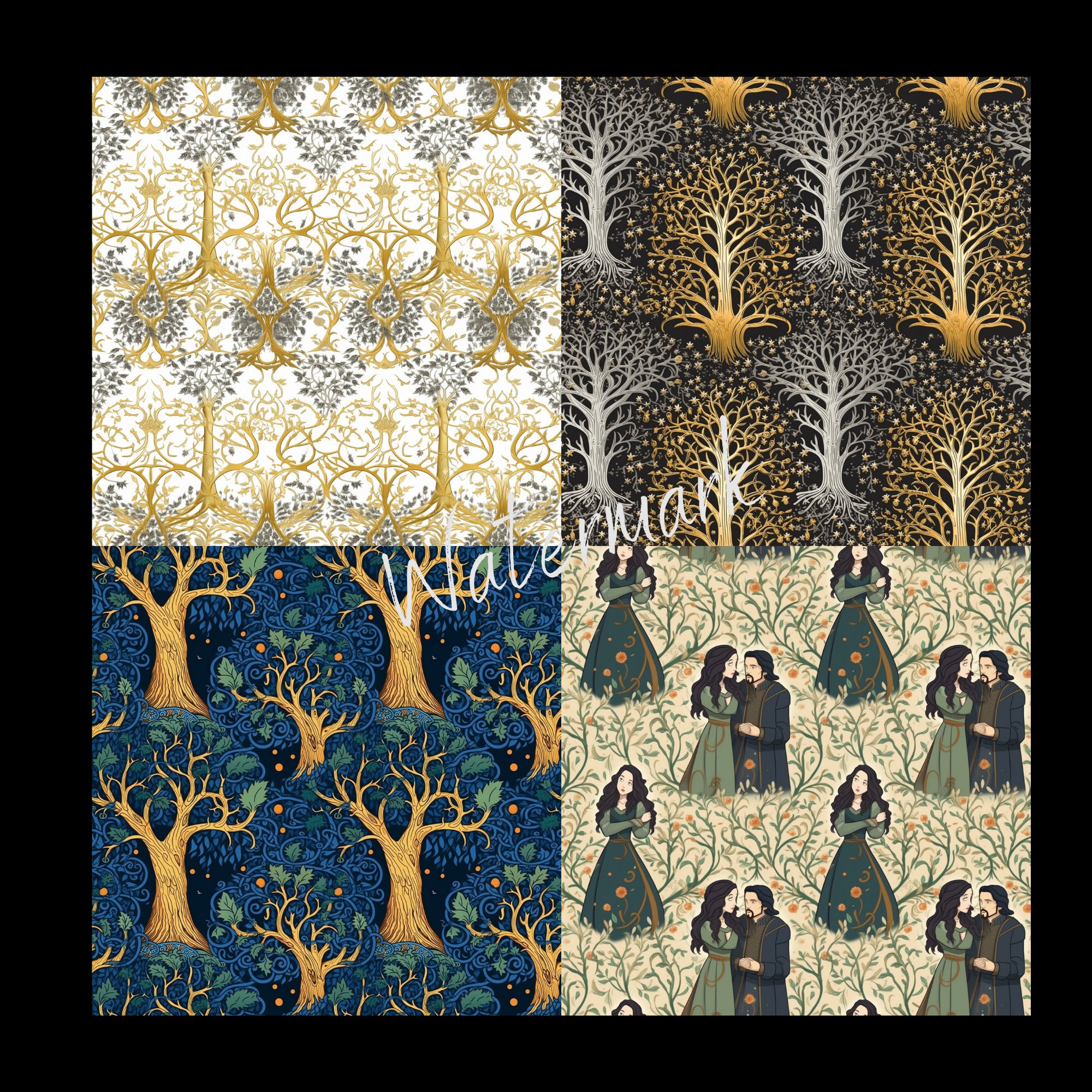Lord of the Rings Wallpaper Lord of the Rings Repeating Pattern LOTR ...