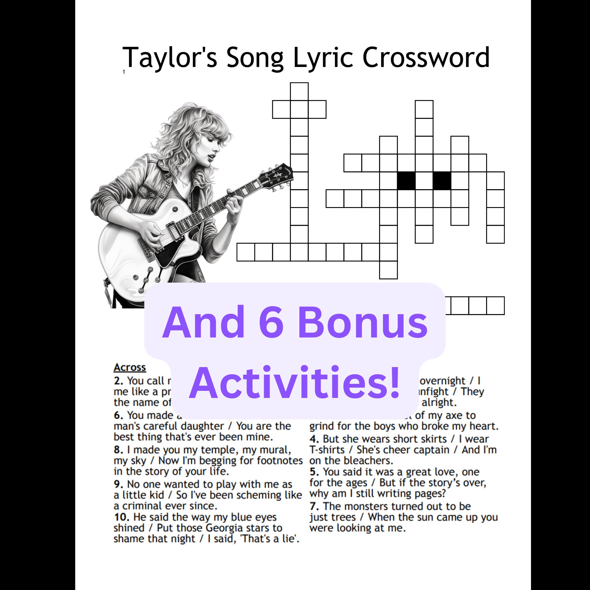 Taylor Swift Coloring Pages Journal and Eras Tour Keepsake Gift for ...