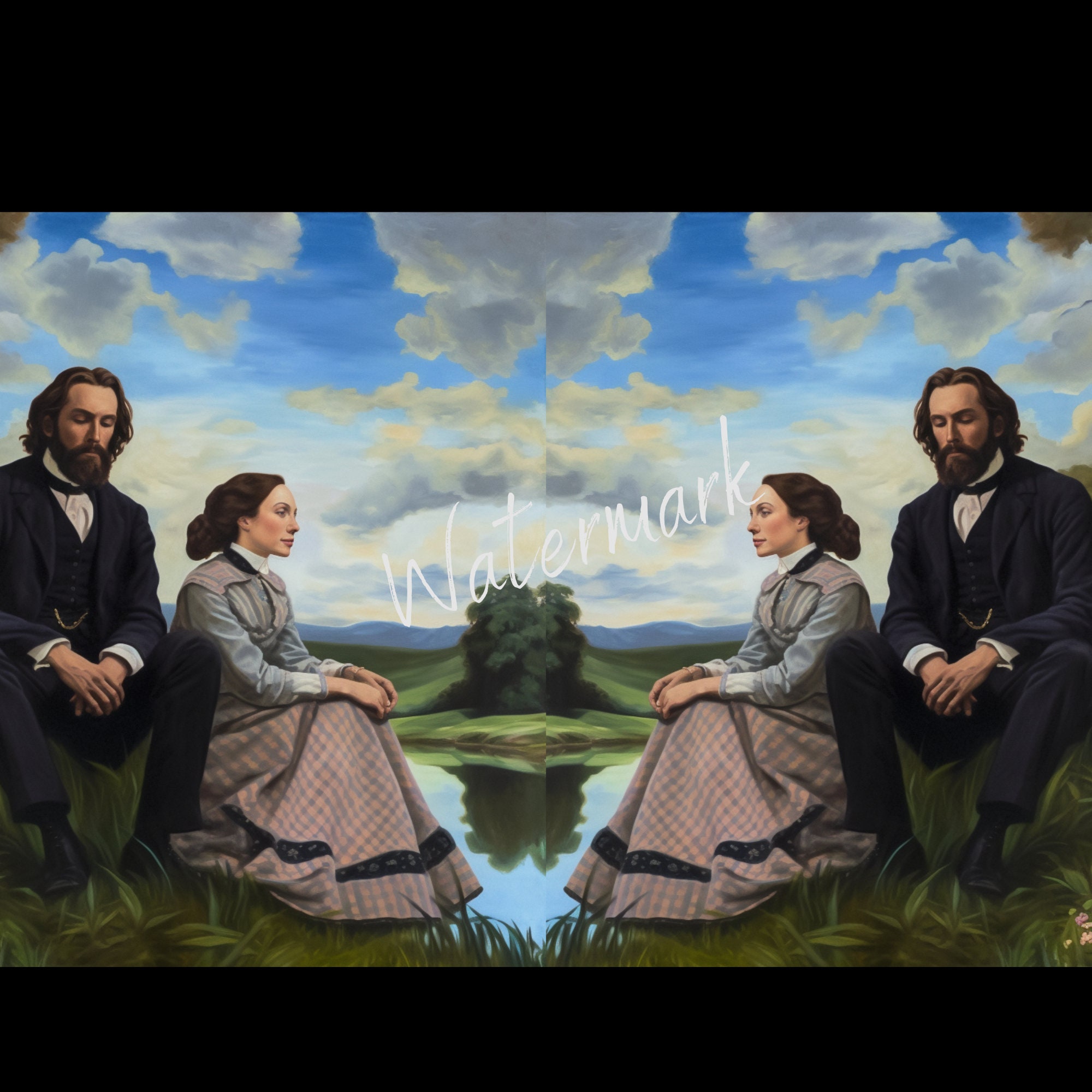 Elizabeth & Robert Browning Journal Covers, Victorian Poet Art (PNG ...
