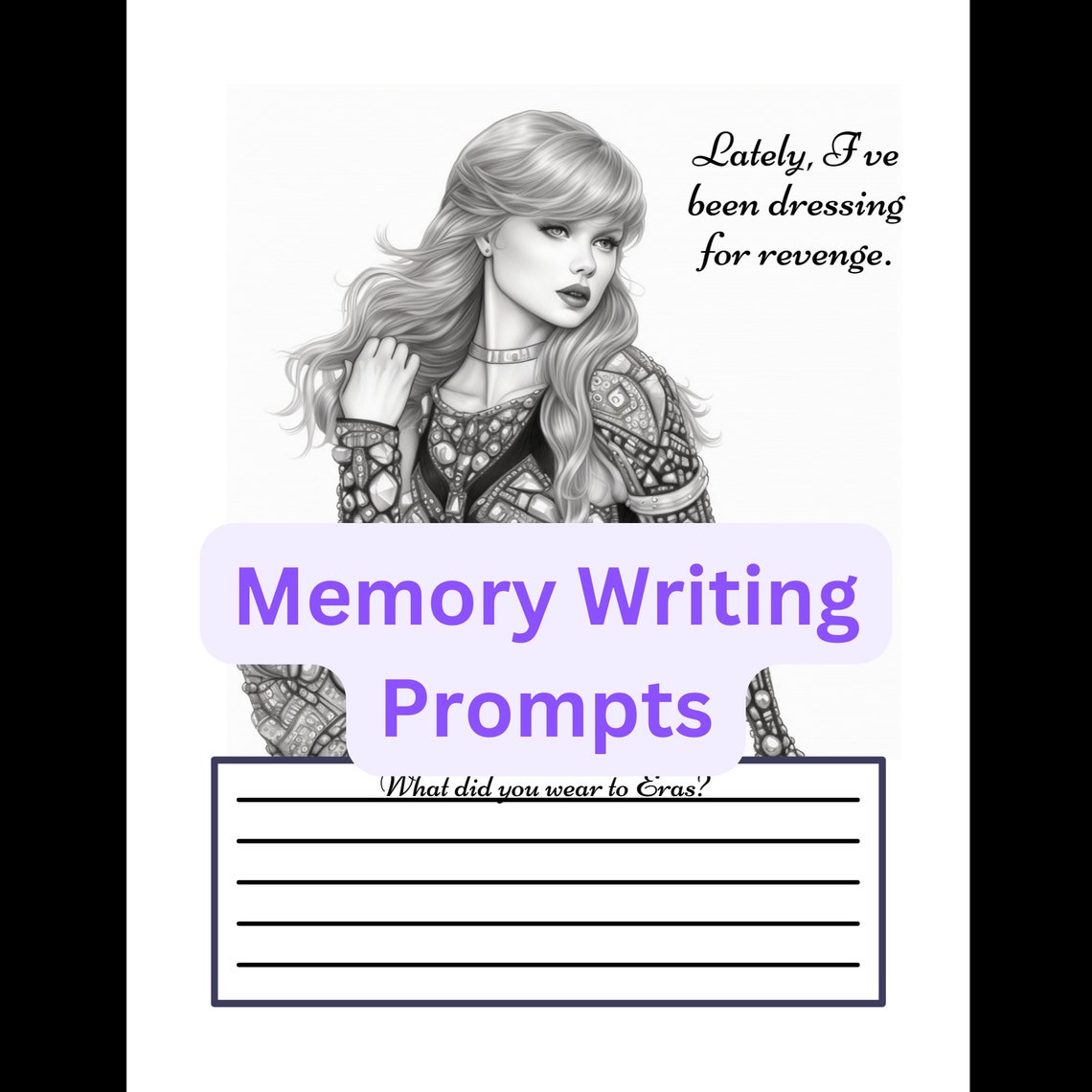 Taylor Swift Coloring Pages Journal and Eras Tour Keepsake Gift for ...