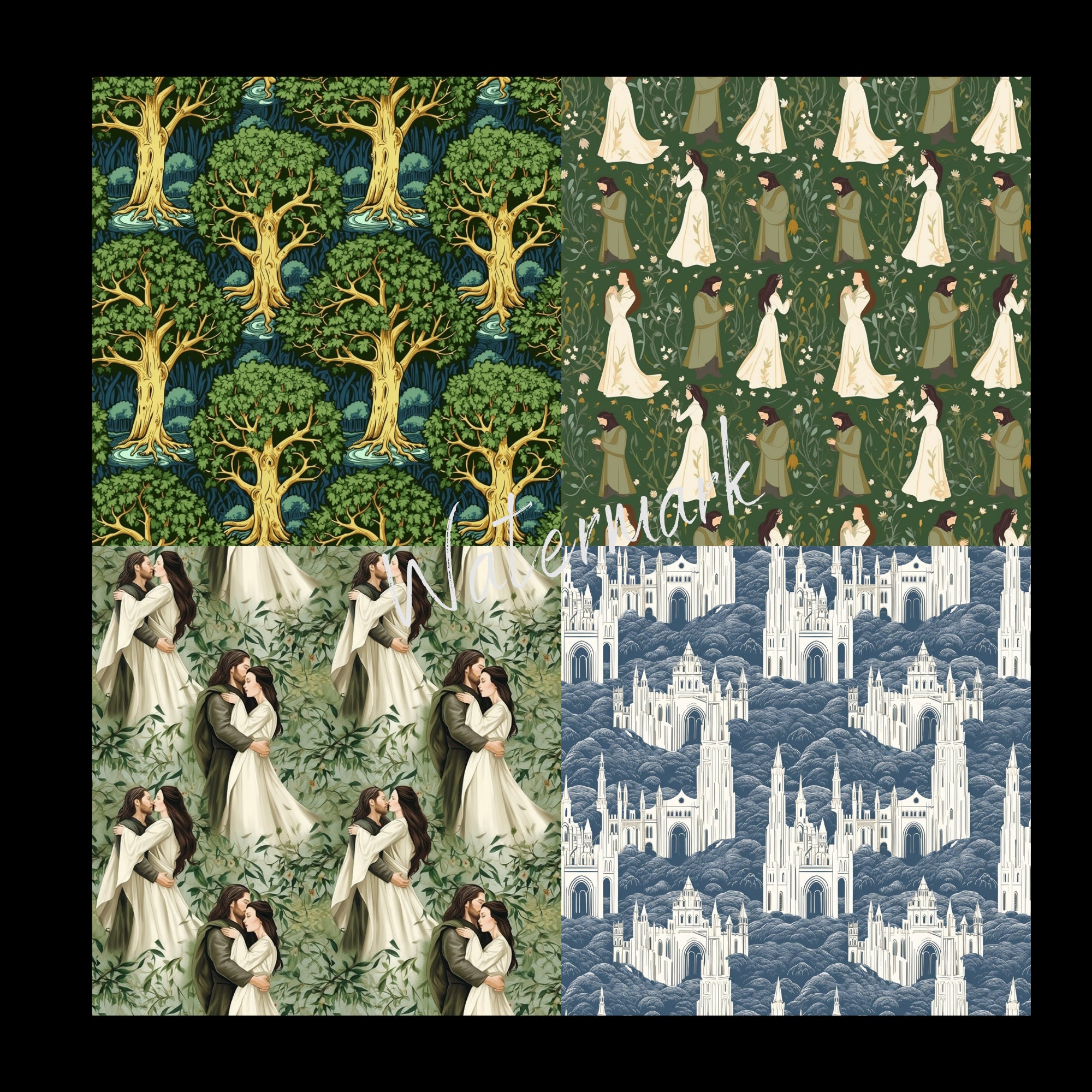 Lord of the Rings Wallpaper Lord of the Rings Repeating Pattern LOTR ...