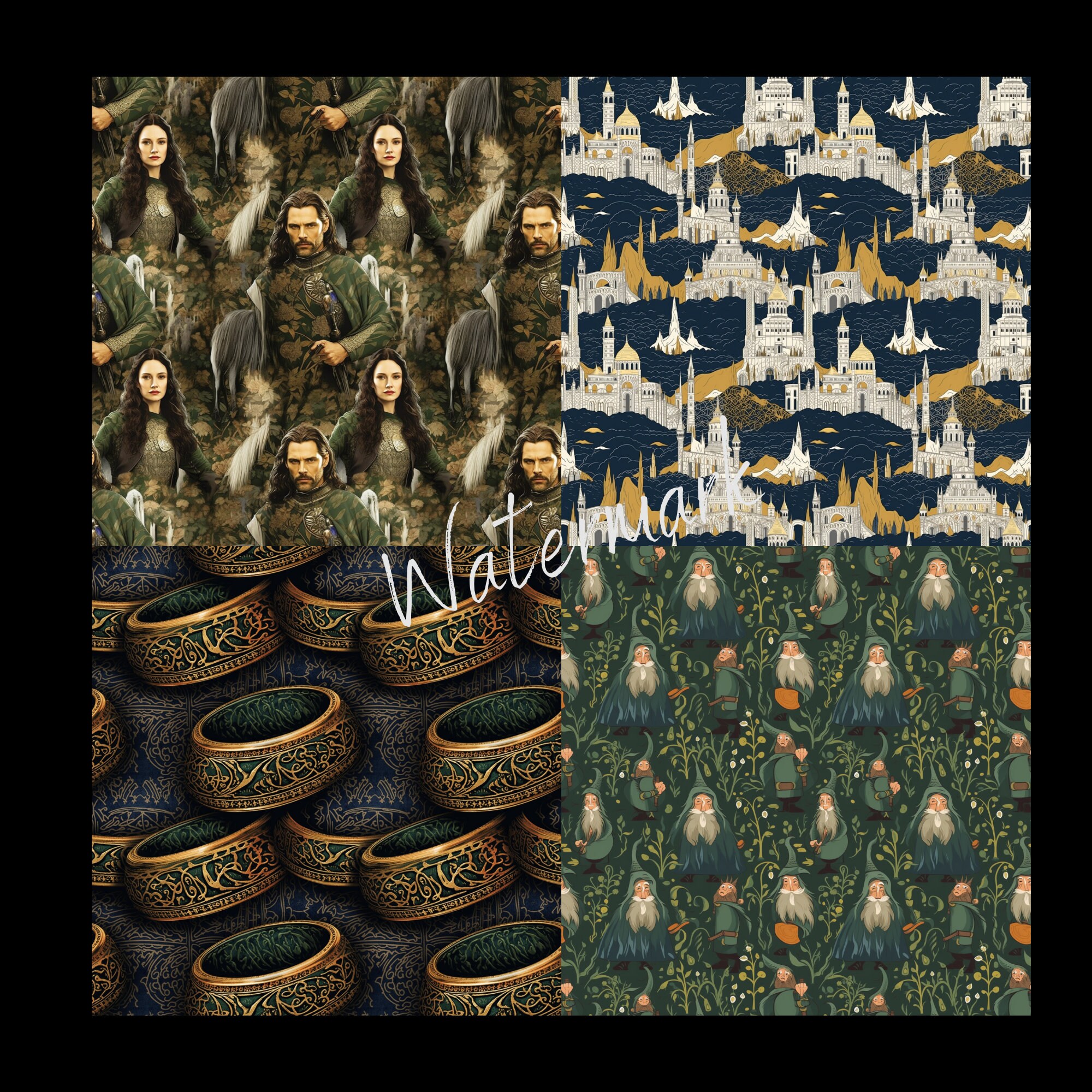 Lord of the Rings Wallpaper Lord of the Rings Repeating Pattern LOTR ...
