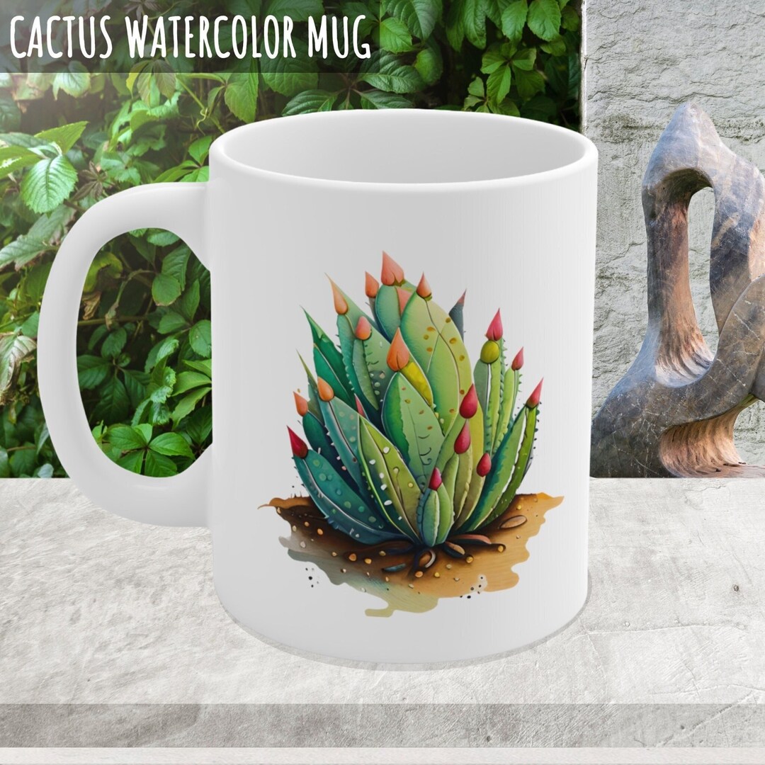 Cactus Coffee Mug Gardening Floral Coffee Mug Cactus Lover - Etsy