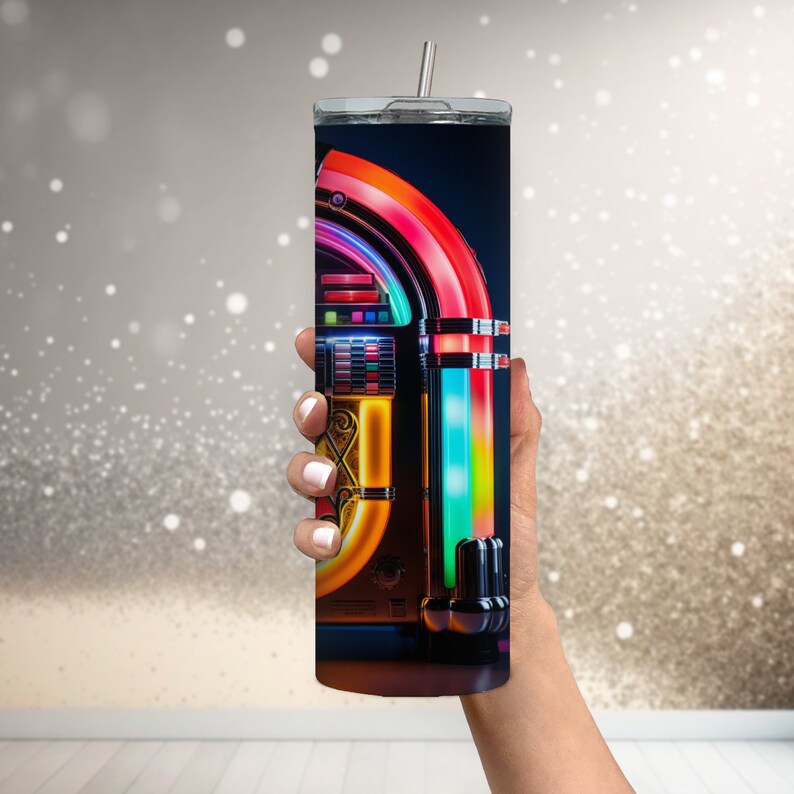 Nostalgic Jukebox With Neon Lights Bright Colorful Jukebox - Etsy