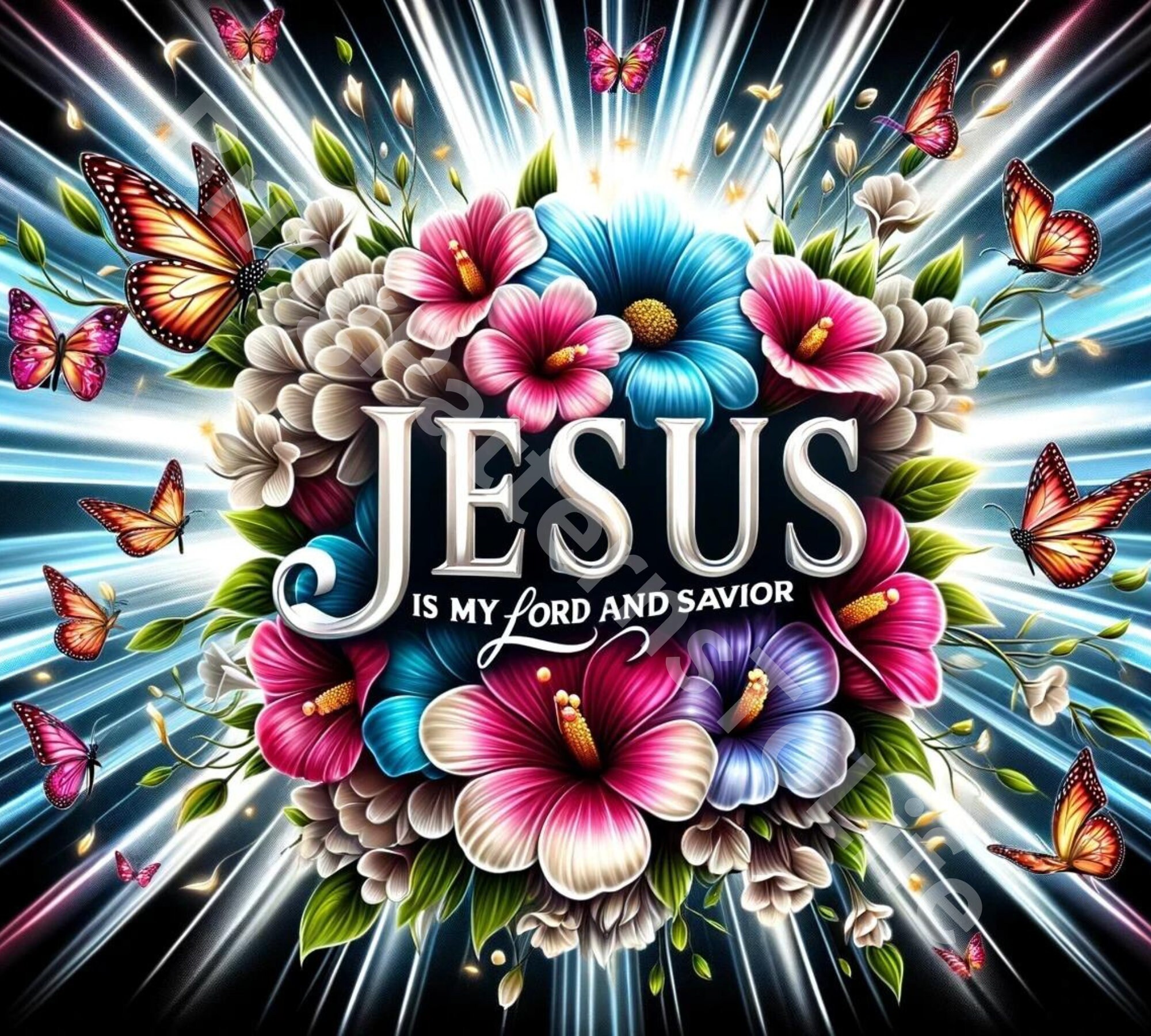 Jesus is My Lord and Savior Sublimation, Jesus Tumbler Wrap, Religious ...