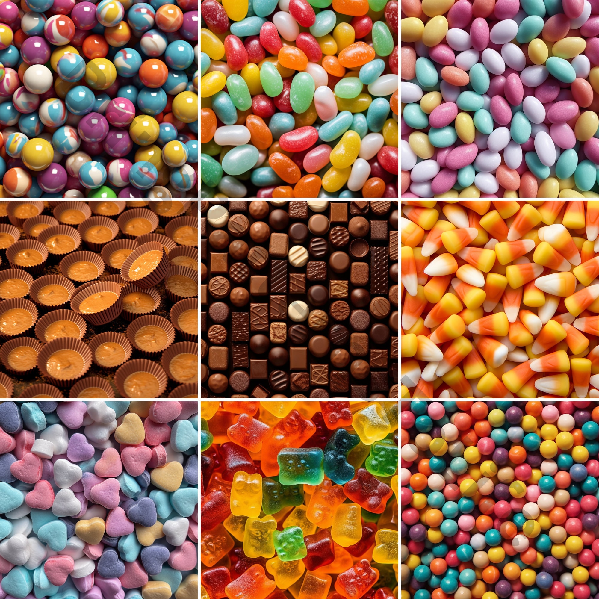 10 Loose Candy Designs, Candy Tumbler Wrap Bundle, Bulk Candy PNG, 20oz ...