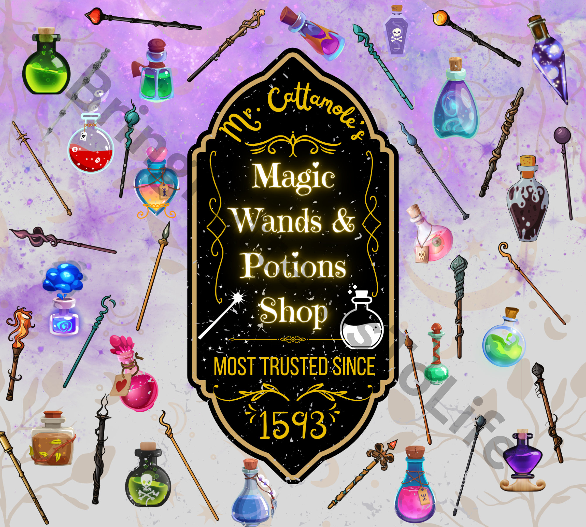 Magic Vibes, Magic Wands and Potion Shop, Magic Shop PNG, 20oz Skinny ...
