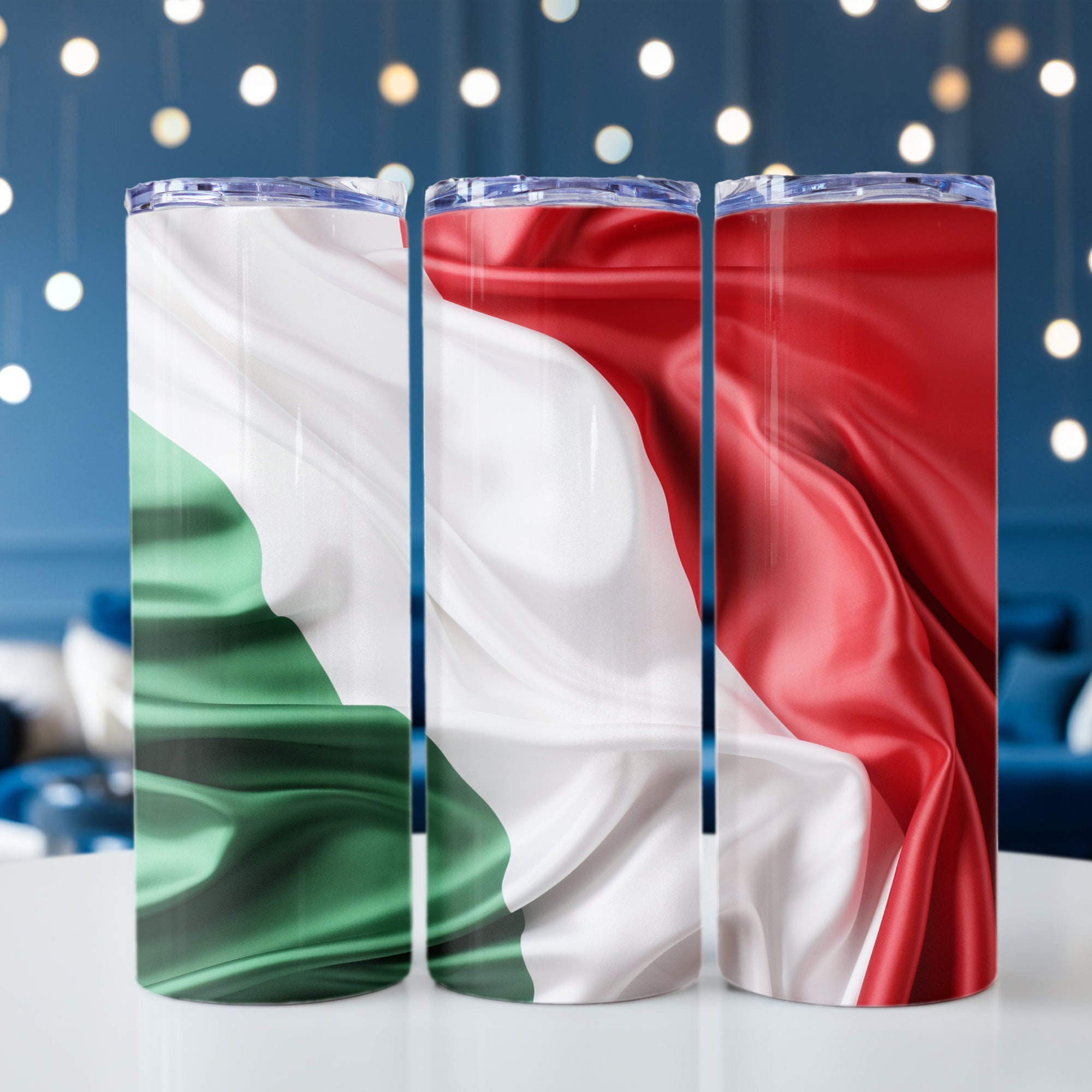 Wavy Italian Flag, Flag of Italy, Italian National Pride, 20oz Skinny ...
