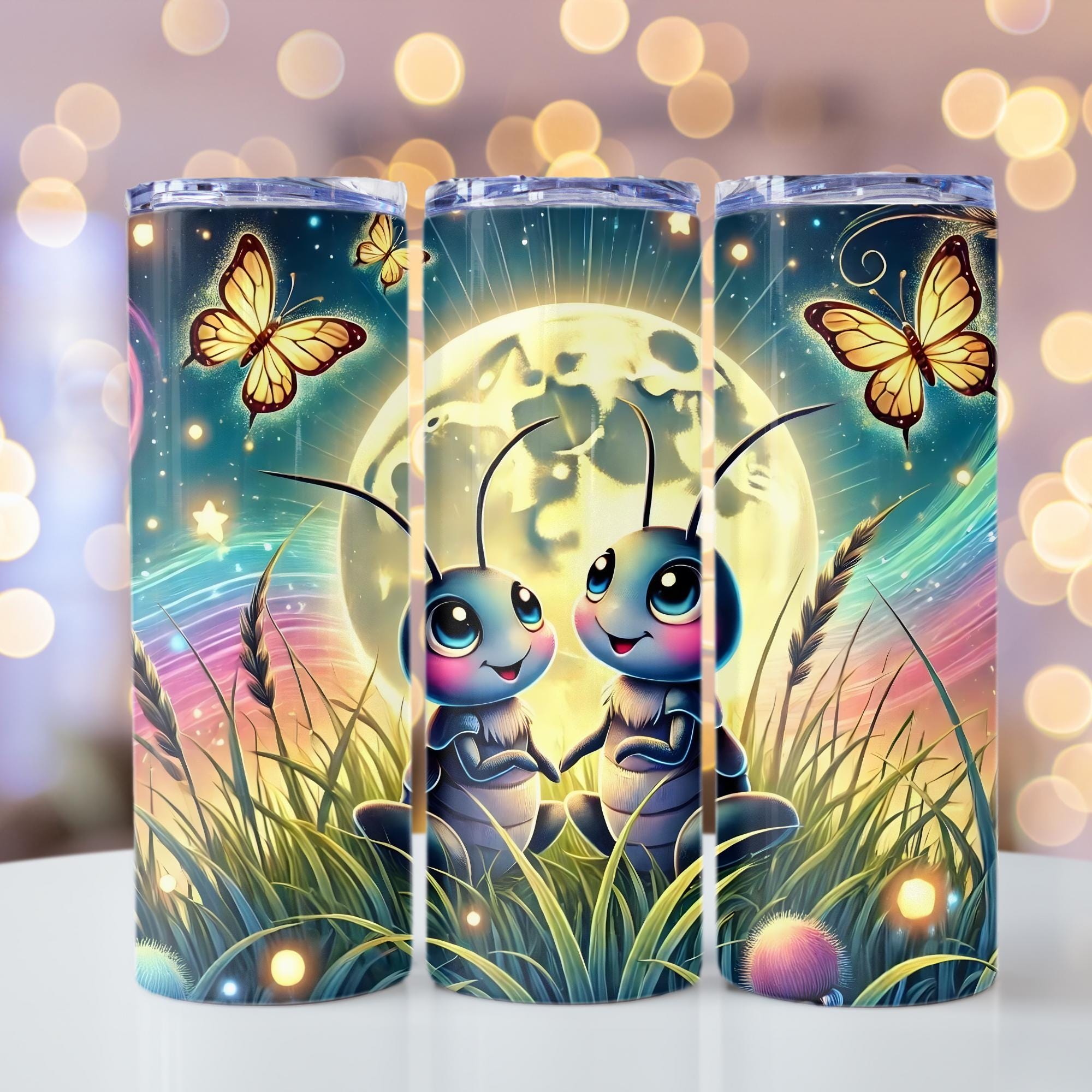 Moonlight Crickets PNG, Cute Crickets Tumbler Wrap, Summer Crickets PNG ...