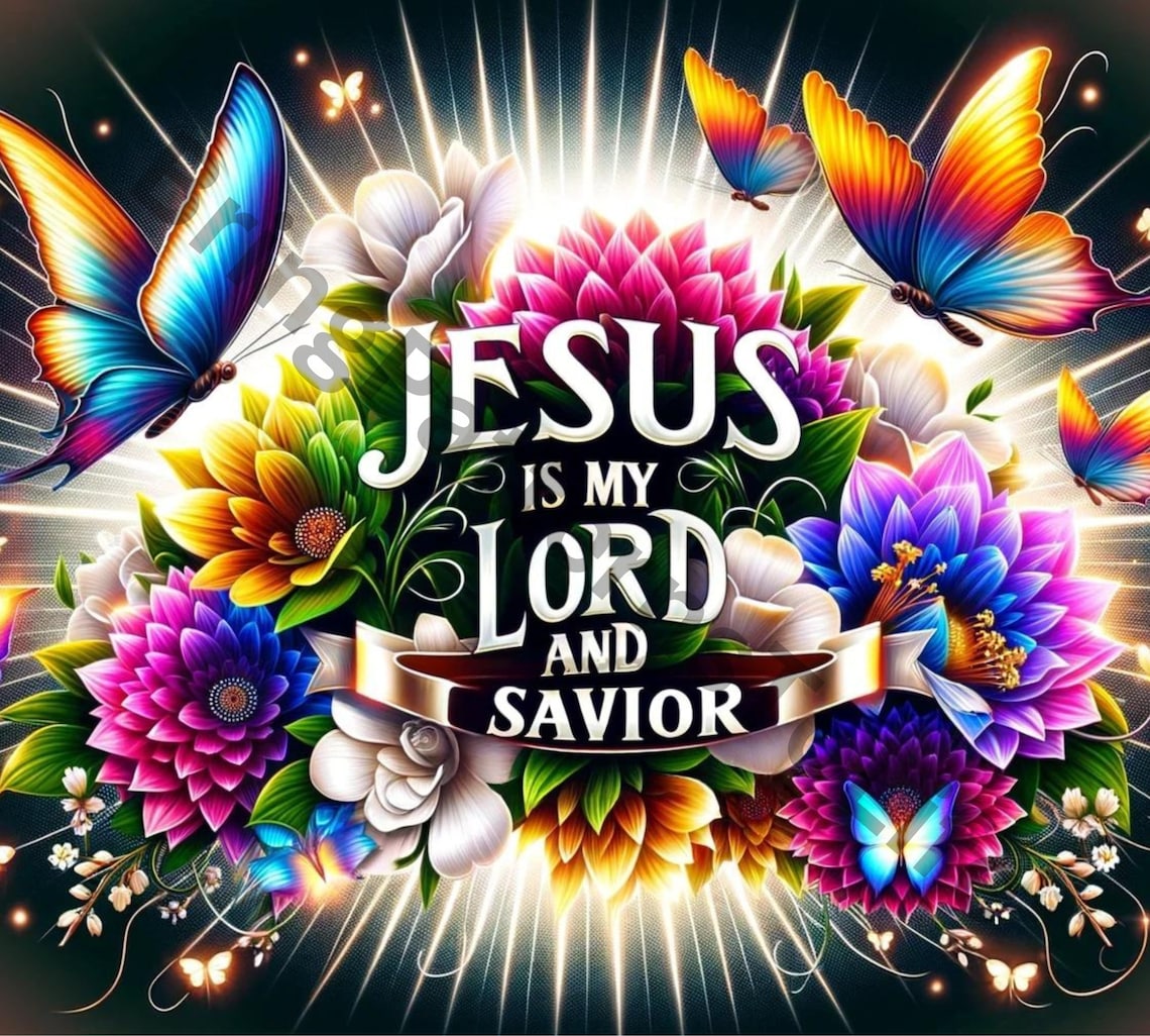 Jesus is My Lord and Savior, Jesus Tumbler Wrap, Faith PNG, 20oz Skinny ...