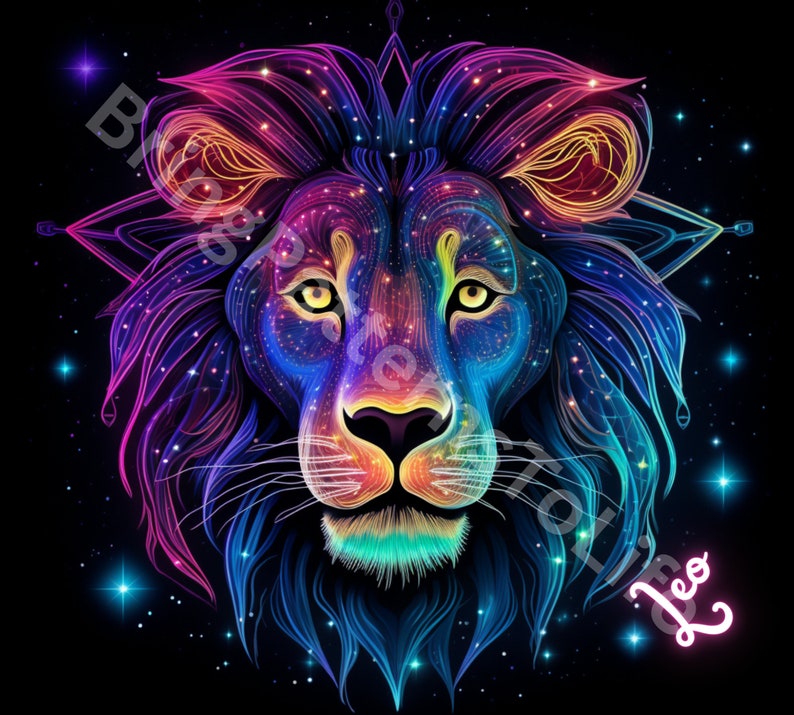 Leo Zodiac Sign, Colorful Neon Leo, Leo Sublimation, 20oz Skinny ...