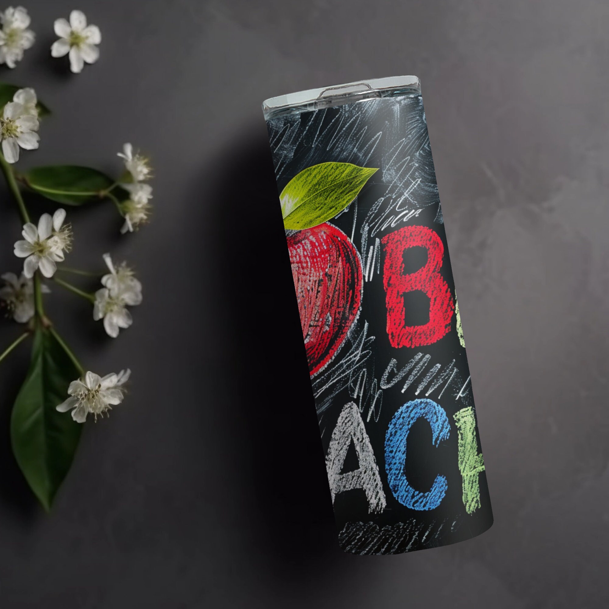 Best Teacher PNG, Best Teacher in Chalk, Techer Tumbler Wrap, 20oz ...