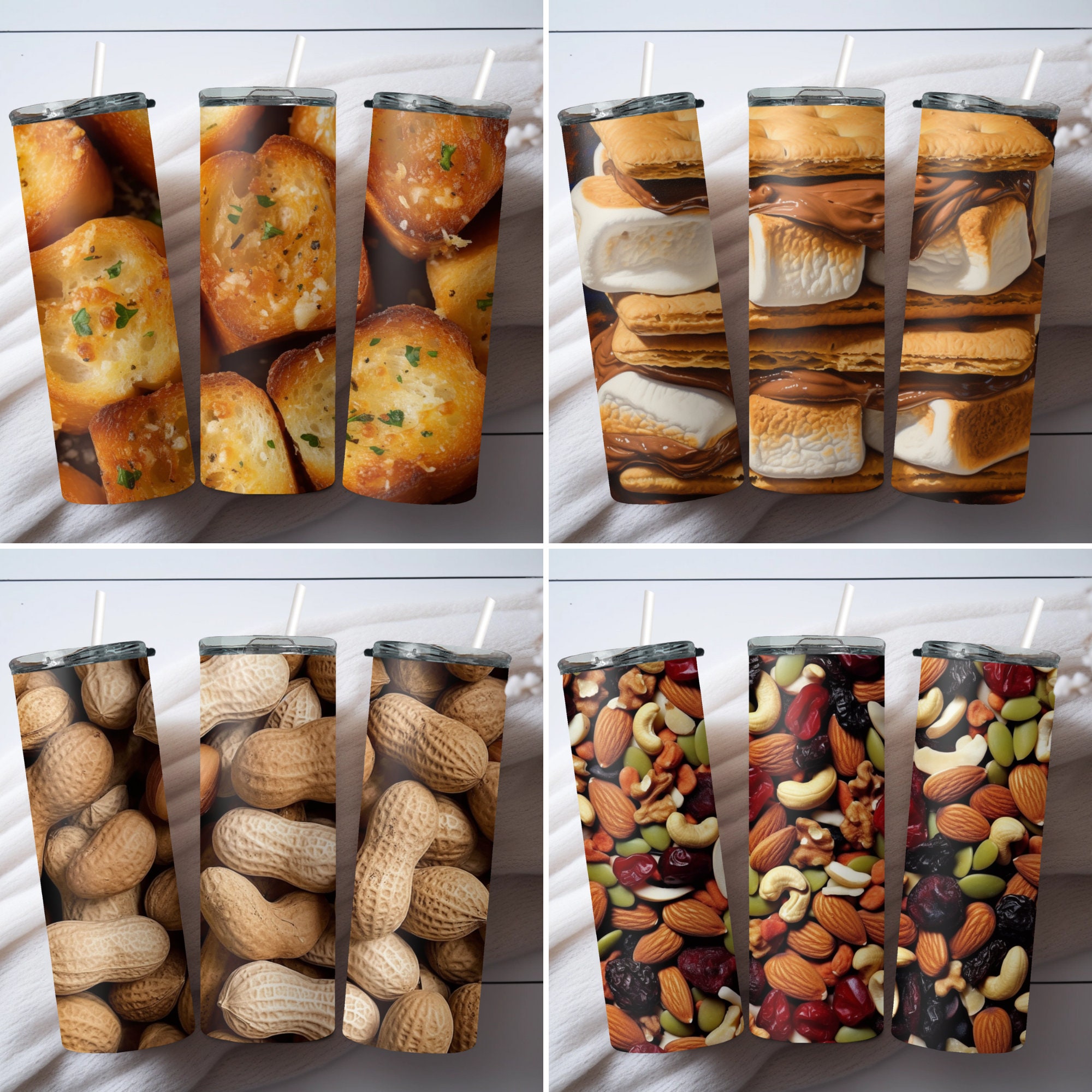 Snack Pack Bundle, 21 Snack Foods Tumbler Wrap Bundle, 20oz Skinny ...