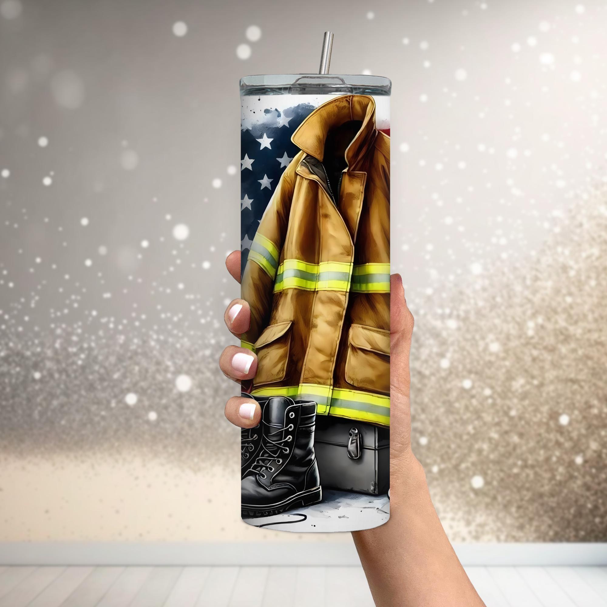 Firefighter Tumbler Wrap, Firefighters Equipment PNG, Firefighter USA ...