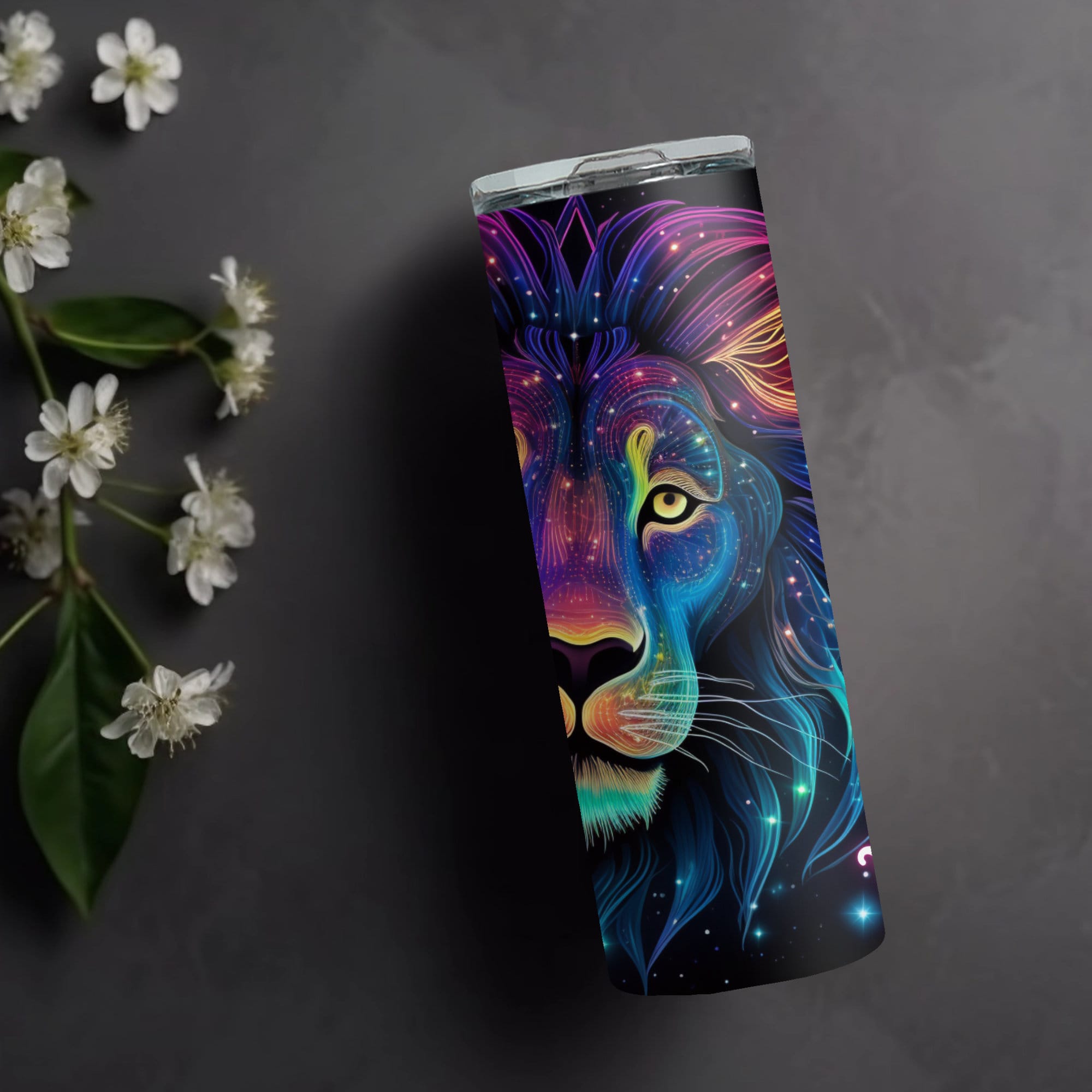Leo Zodiac Sign, Colorful Neon Leo, Leo Sublimation, 20oz Skinny ...