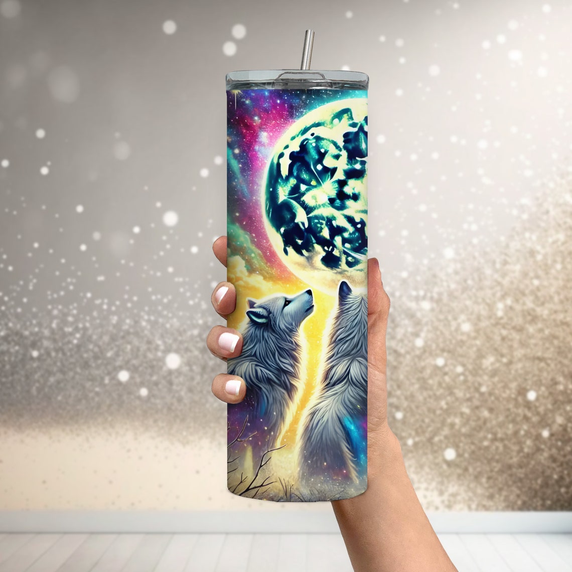 Three Spectral White Wolves, Wolves Howling at Moon PNG, Wolves ...