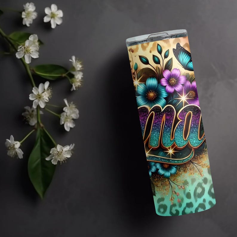 Mama Tumbler Wrap, Mama PNG, Mama Flowers PNG, Mama Leopard Print Png ...