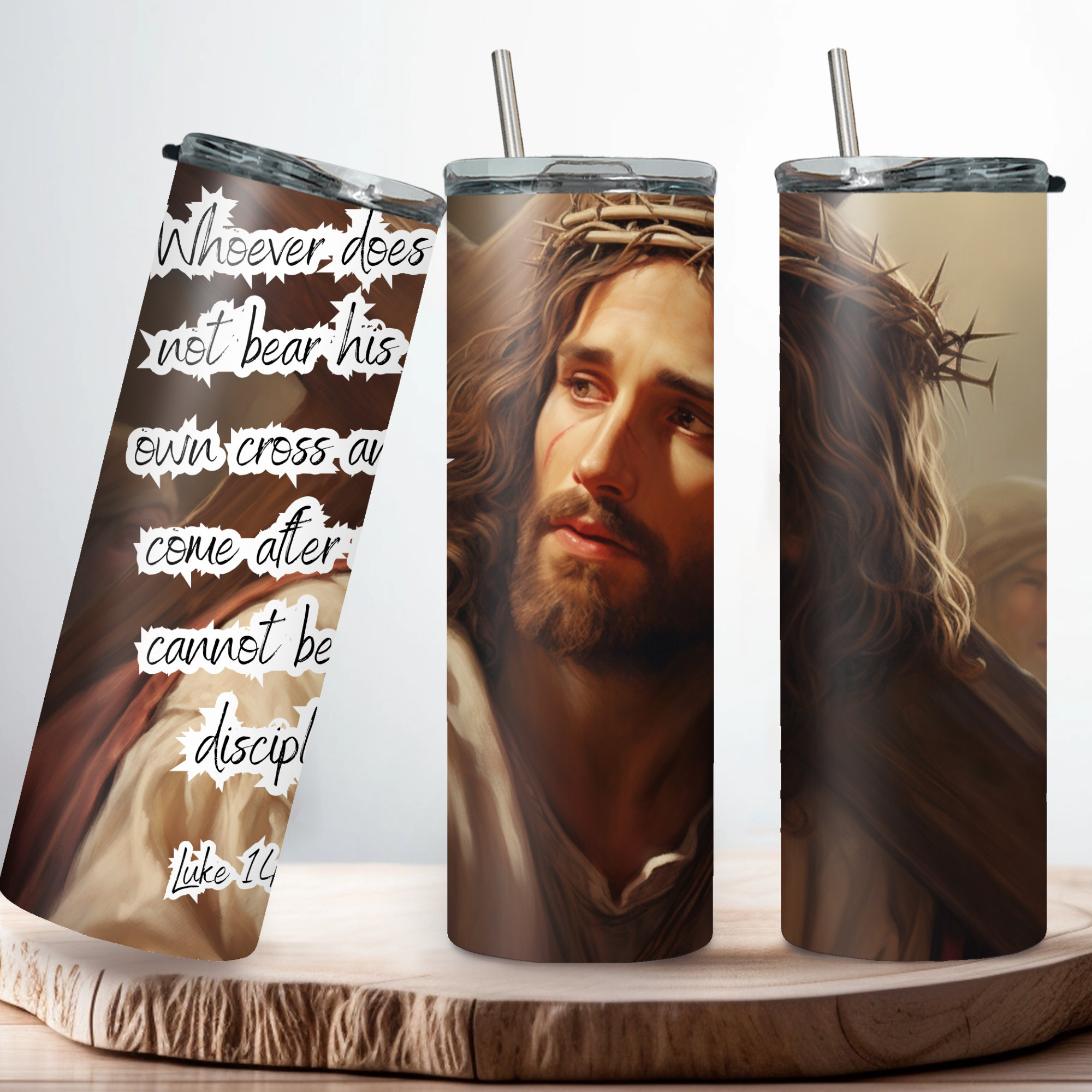 42 Jesus Christ Images With Bible Verses, Tumbler Wrap Bundle, 20oz ...