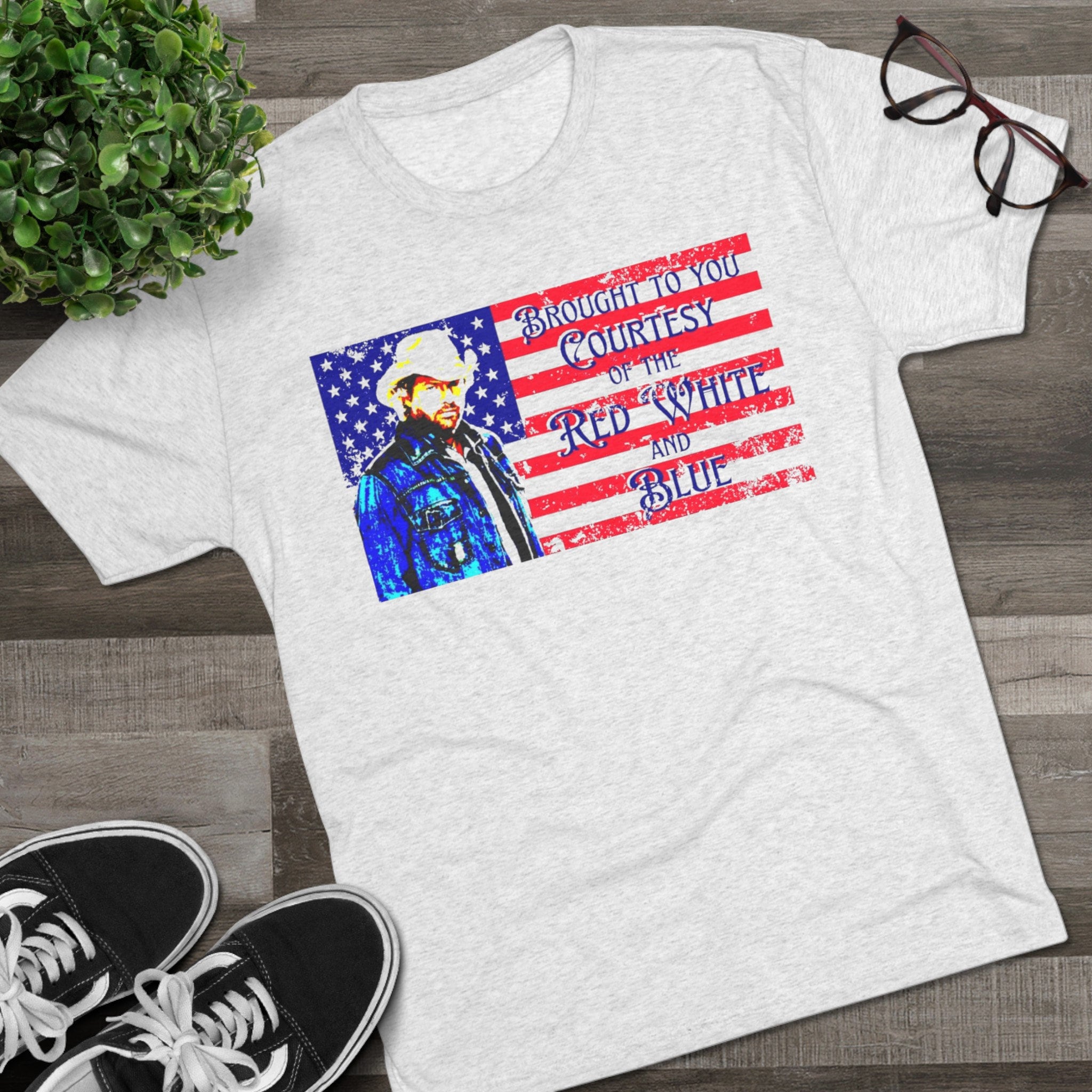 Toby Keith Tee Courtesy Red White & Blue - Etsy
