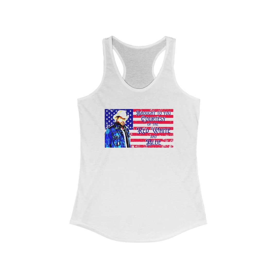 Toby Keith Tank Courtesy Red White & Blue Women's Tank - Etsy