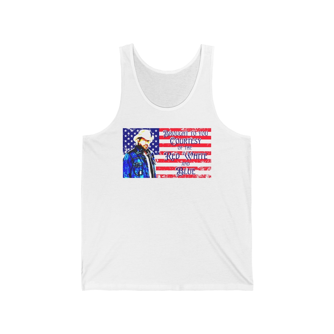 Toby Keith Tank Courtesy Red White & Blue Men's Tank - Etsy